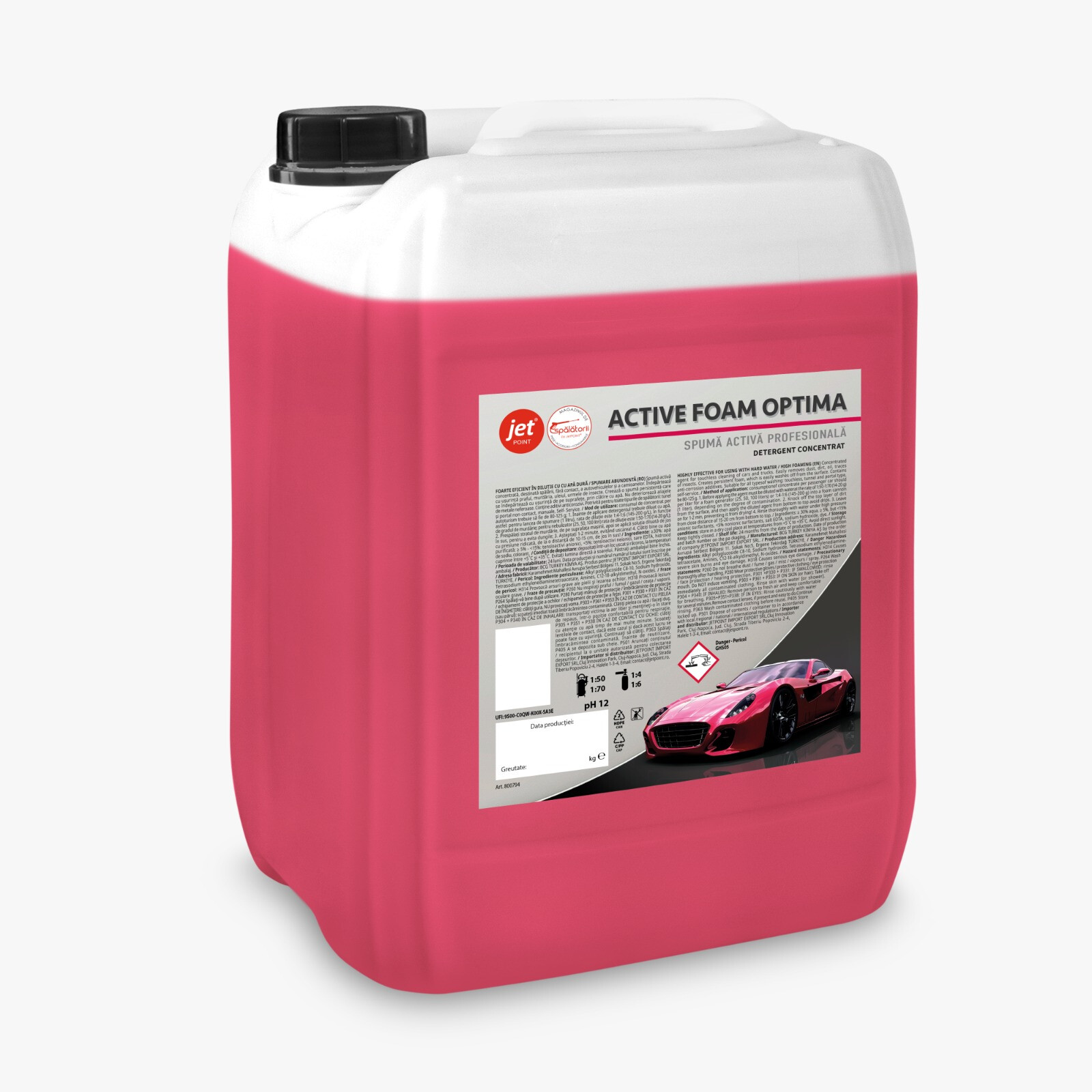 Active foam optima 22,5 kg - Spumă activă concentrată, destinată spălării, fără contact, a ...